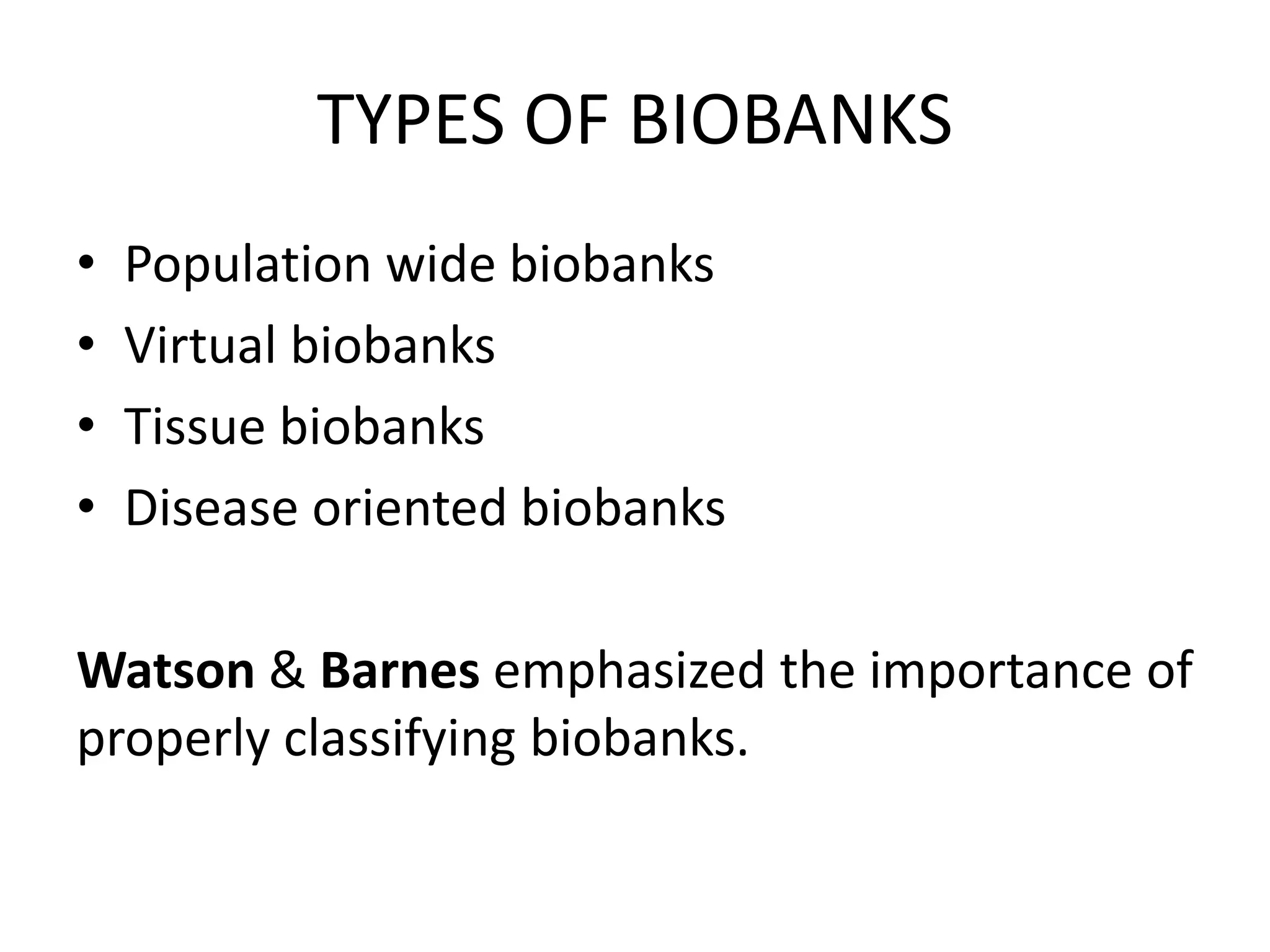 Biobanking | PPTX