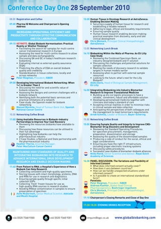 Biobanking 2010 Brochure | PDF