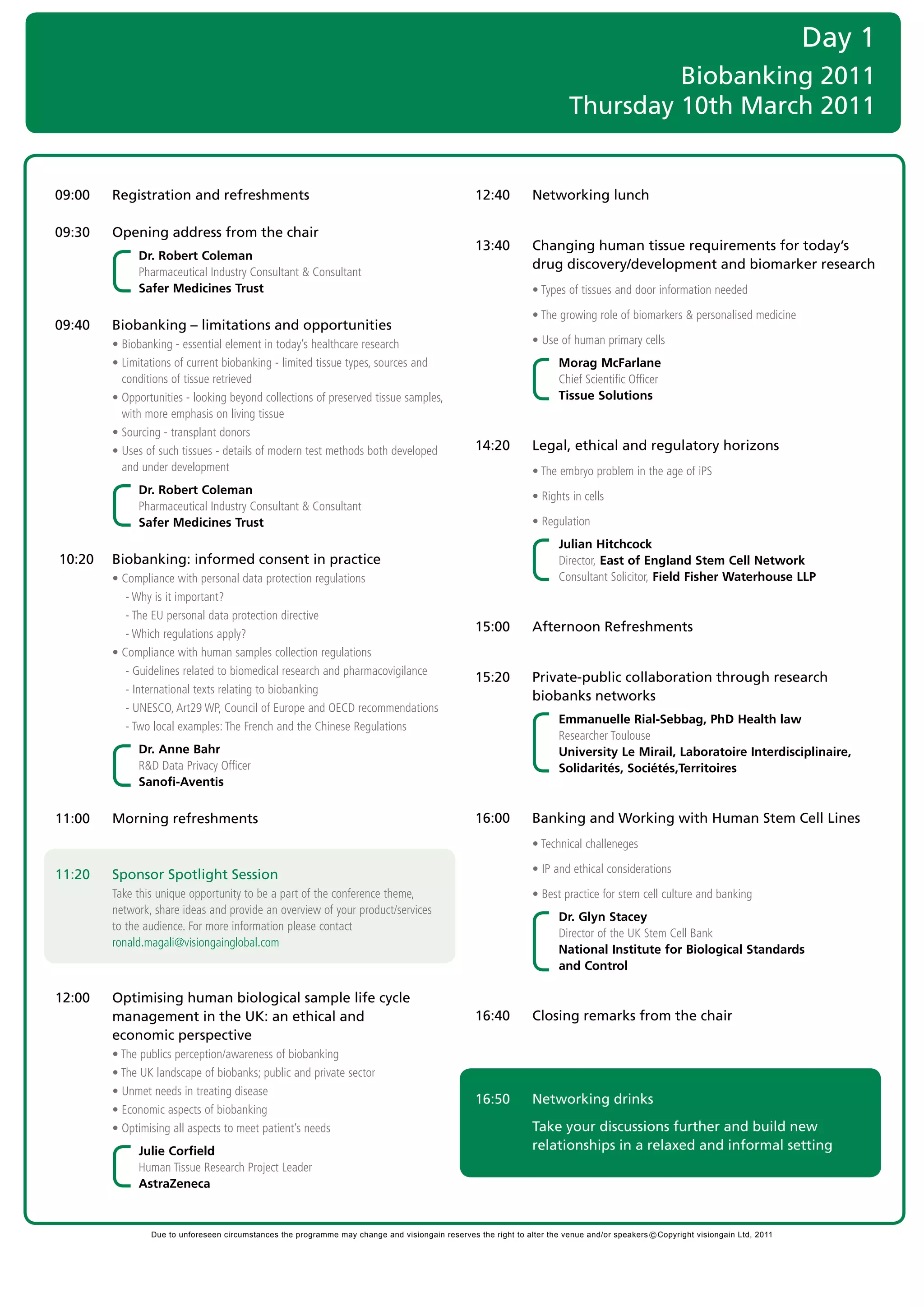 Biobanking 2011 | PDF