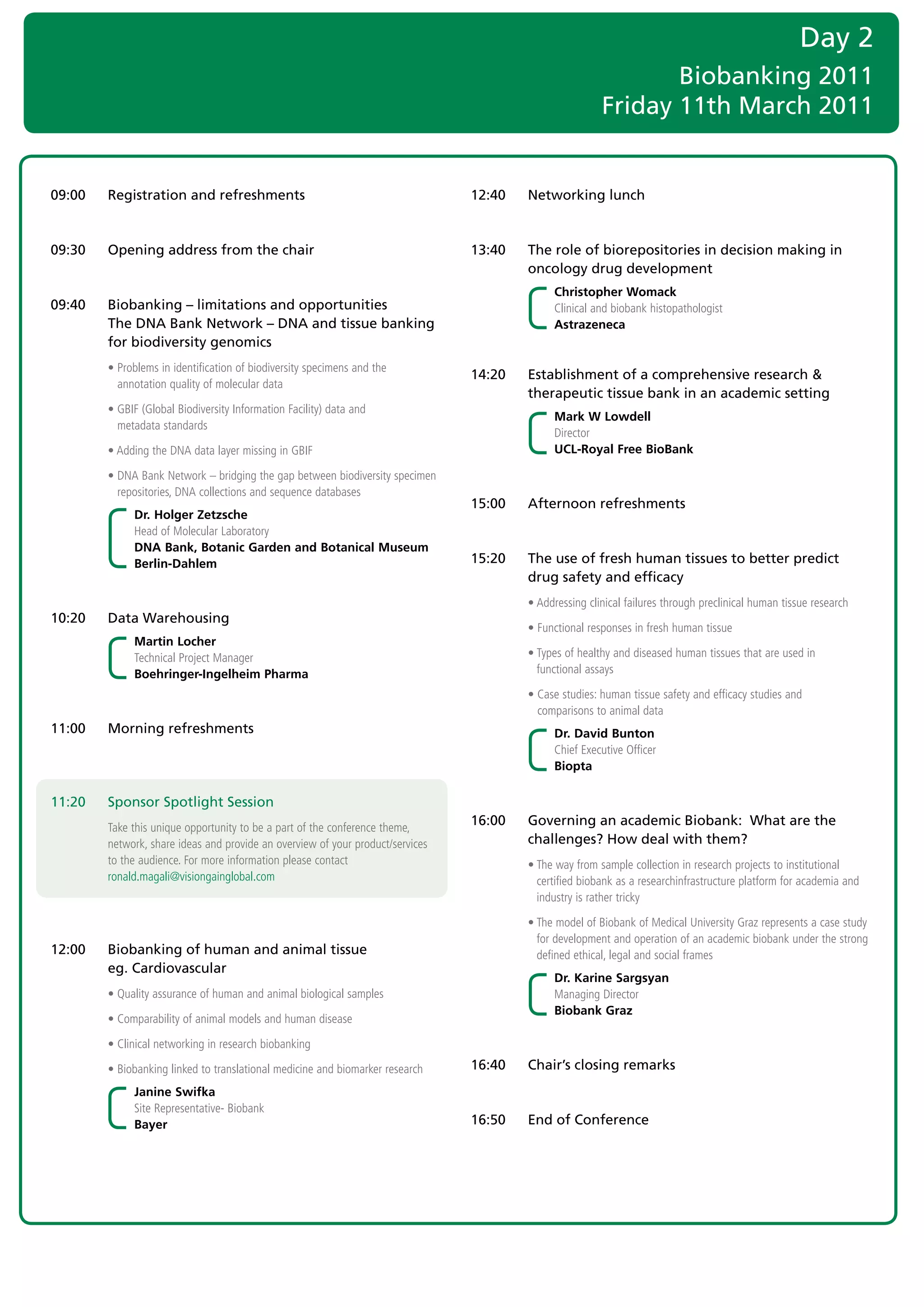 Biobanking 2011 | PDF