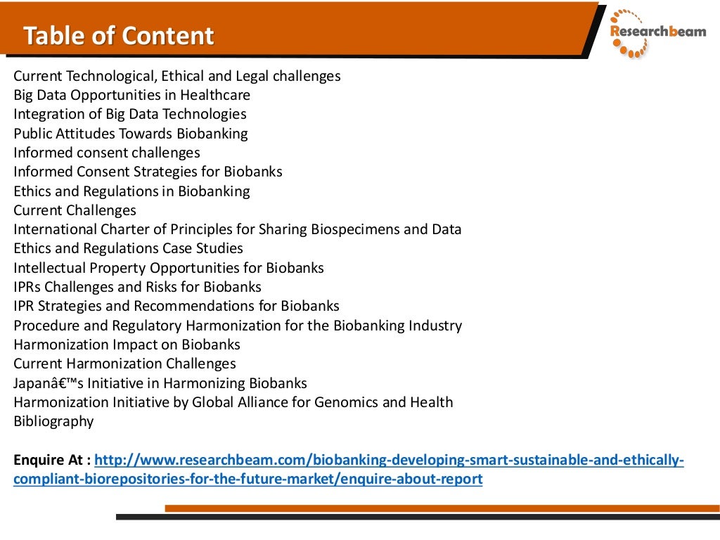 Biobanking: Developing Smart, Sustainable and Ethically Compliant ...