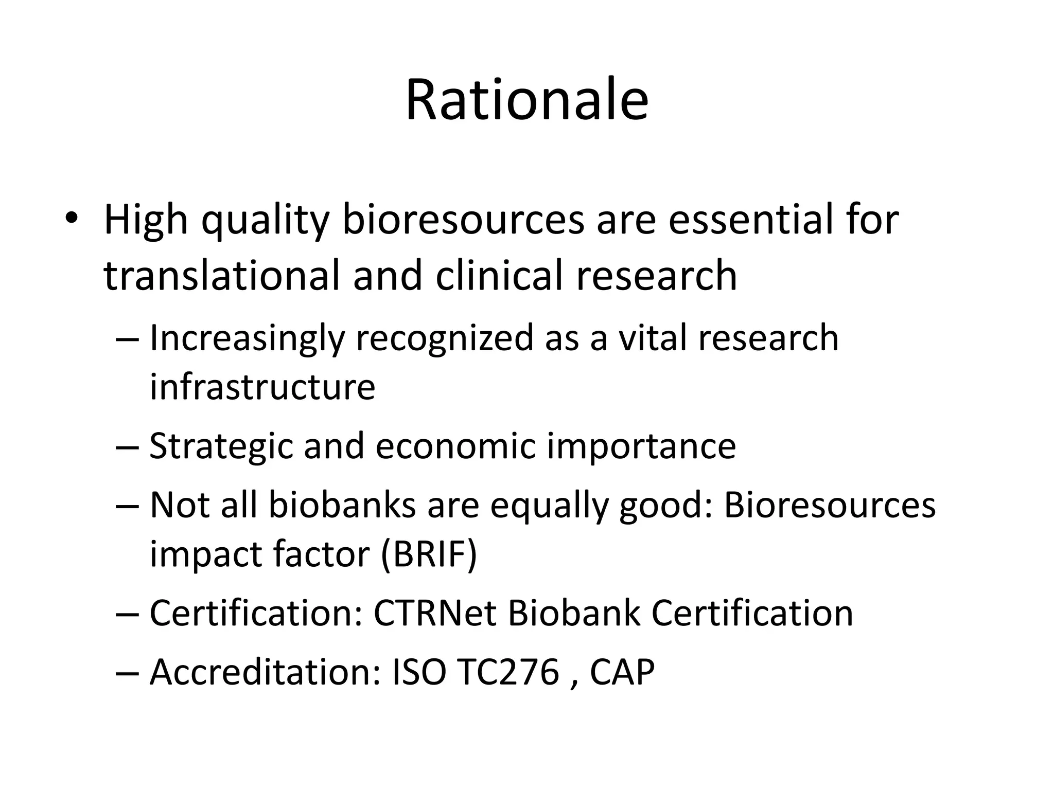 Biobanking for better research and healthcare | PPTX