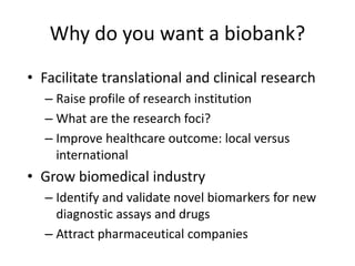 Biobanking for better research and healthcare | PPTX