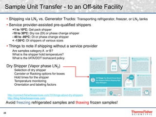 Managing the Cold Chain to Minimize Pre-Analytical Variability | PPT