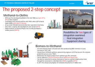 Bio-based materials and fuels via methanol - The role of integration | PDF