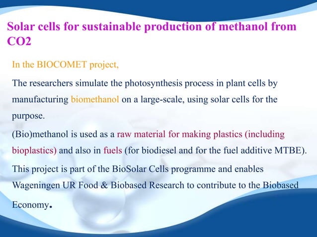 Biobased chemicals | PPT