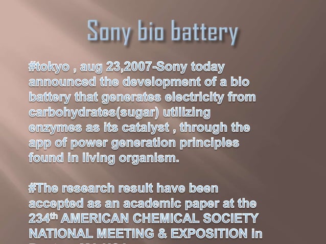 Bio battery | PPTX