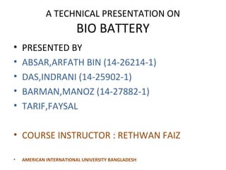 Bio battery | PPT