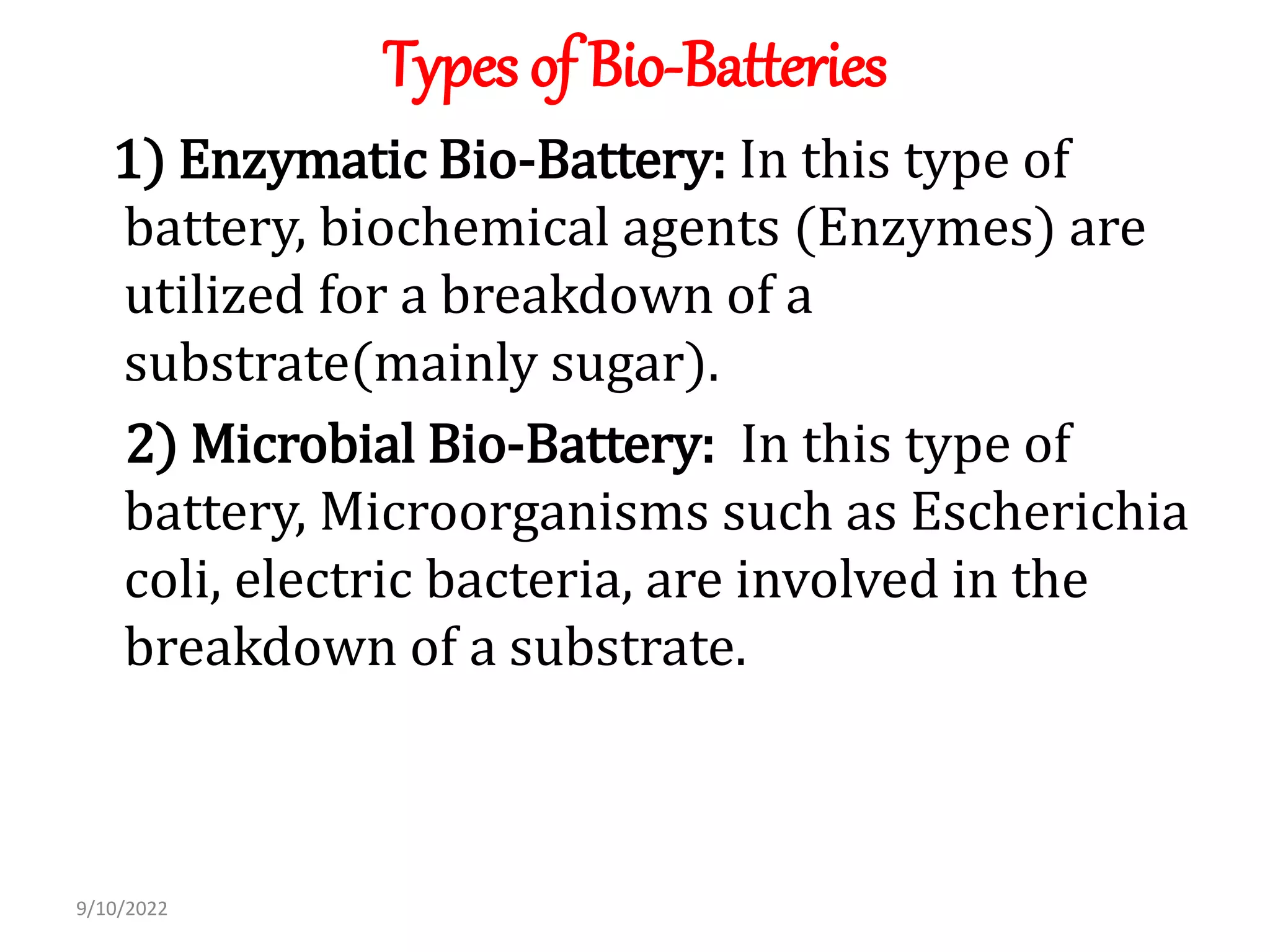 Bio Battery- New Era of Energy | PPTX