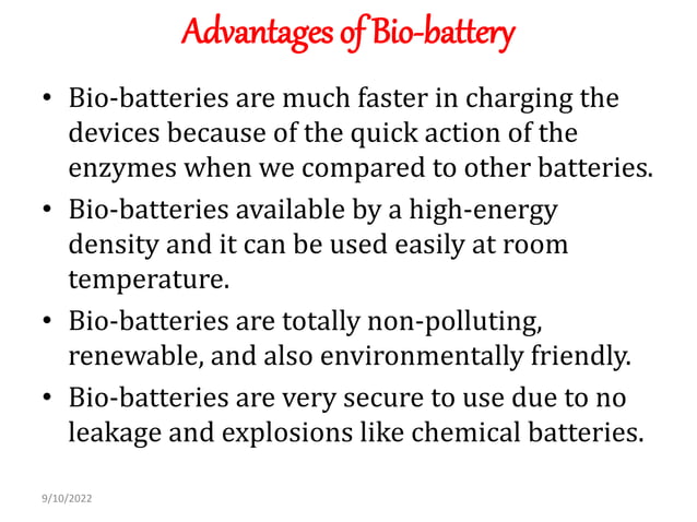 Bio Battery- New Era of Energy | PPTX