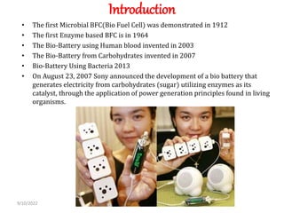 Bio Battery- New Era of Energy | PPTX