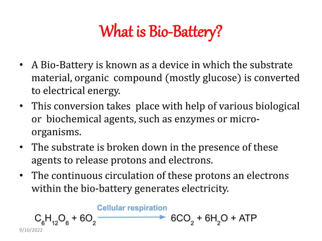 Bio Battery- New Era of Energy | PPTX