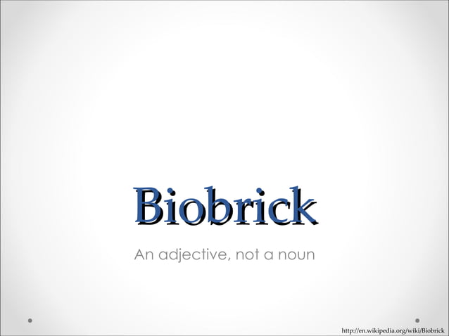 Biobricks | PPT