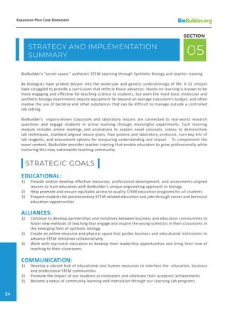 Biobuilder Expansion Plan | PDF | Biotech and Biomedical Industry ...