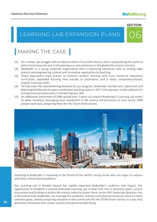 Biobuilder Expansion Plan | PDF | Biotech and Biomedical Industry ...
