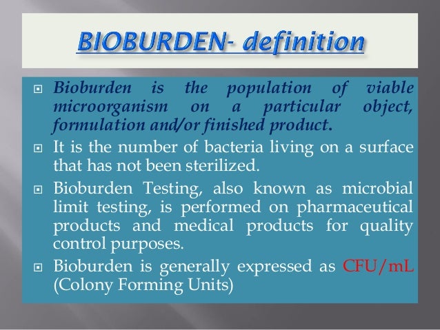 Bioburden