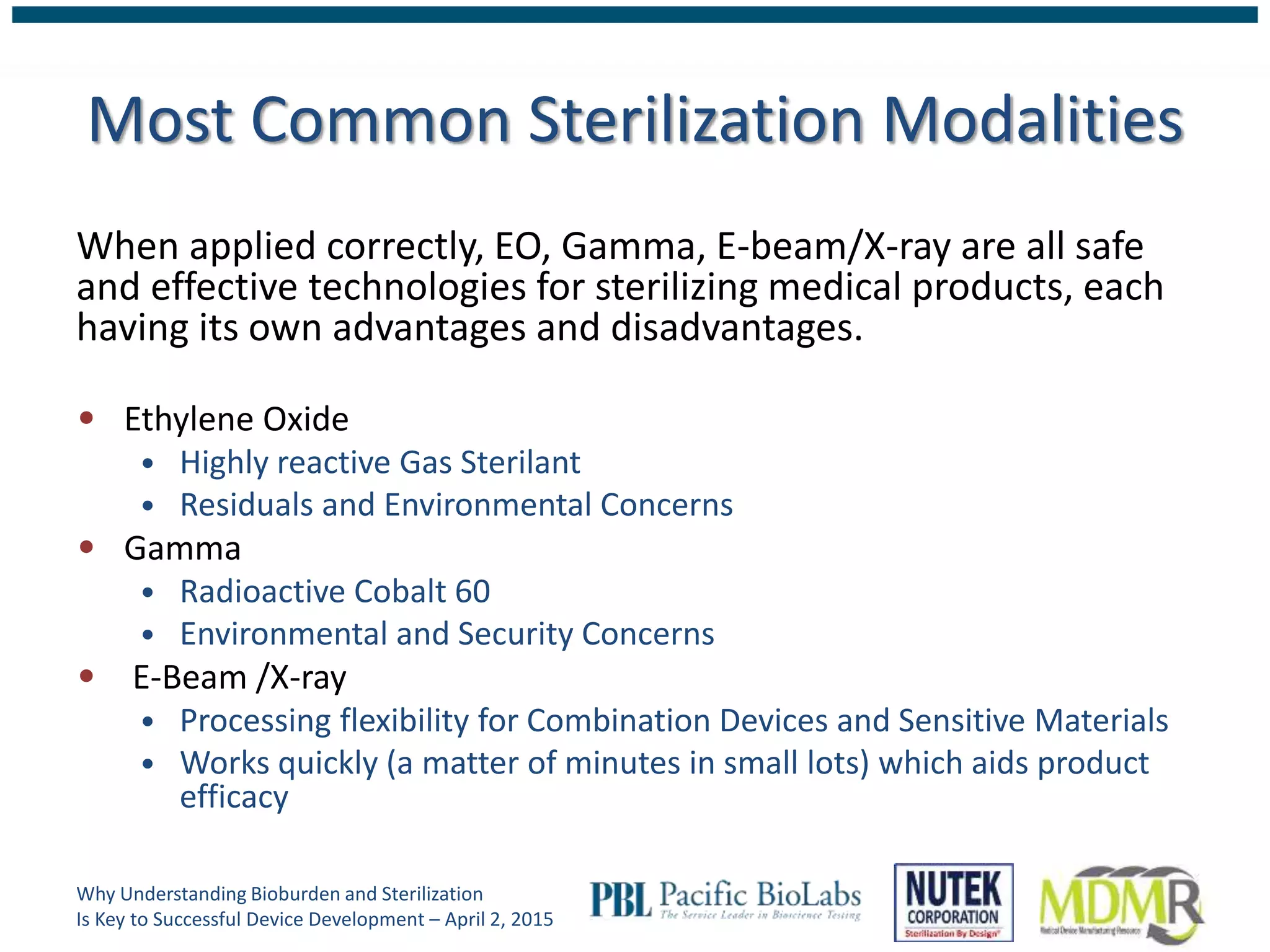 Understanding How Bioburden and Sterilization Affect Medical Devices | PPTX