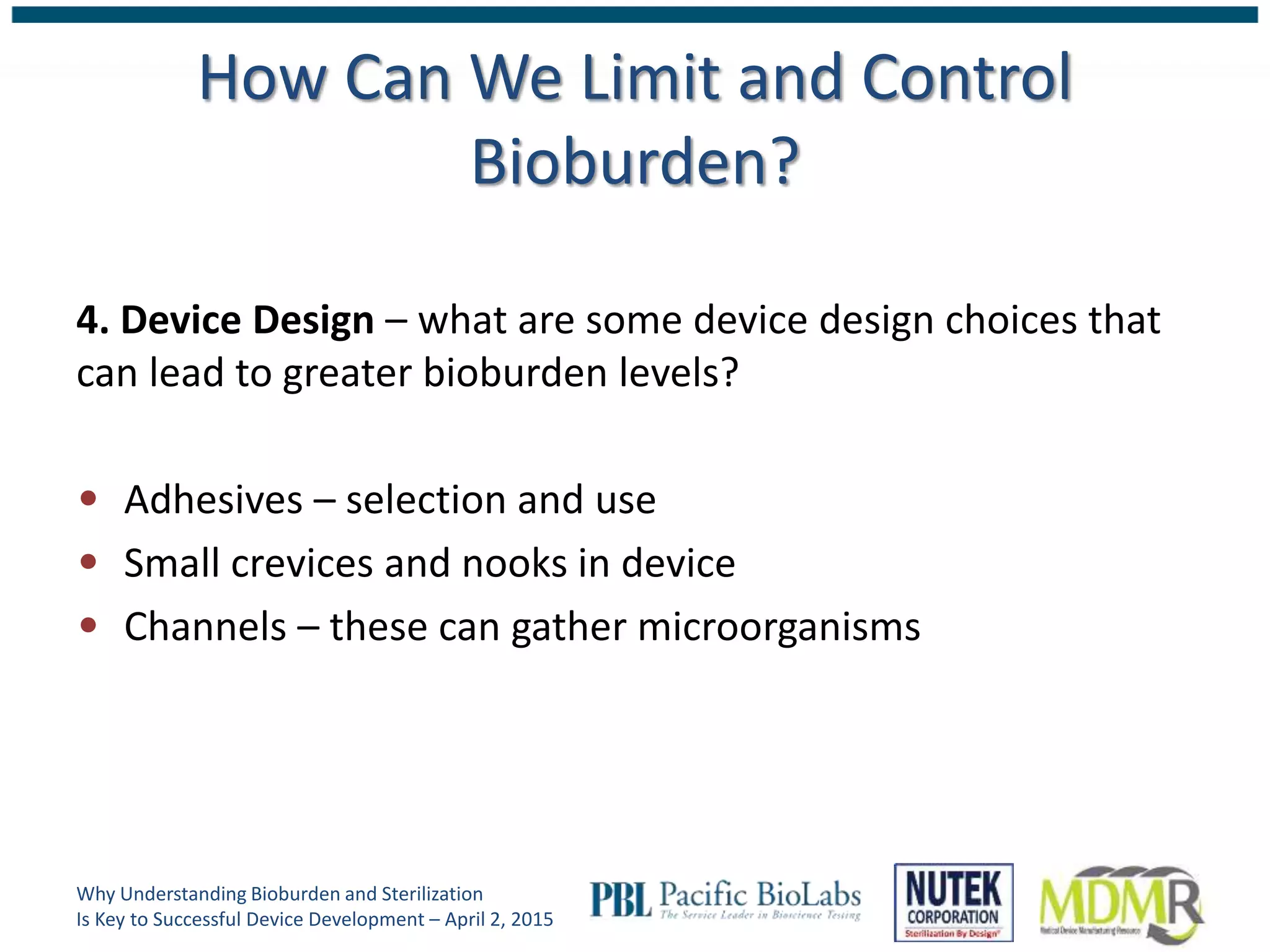 Understanding How Bioburden and Sterilization Affect Medical Devices | PPTX