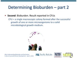 Understanding How Bioburden and Sterilization Affect Medical Devices | PPTX