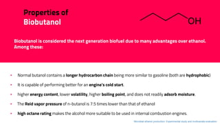 Bio butanol 2016 - English Format | PPTX | Chemistry | Science