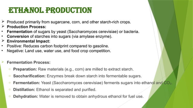 BIOBUTANOL AND ETHANOL PRODUCTION.pptx - Panchami | PPT