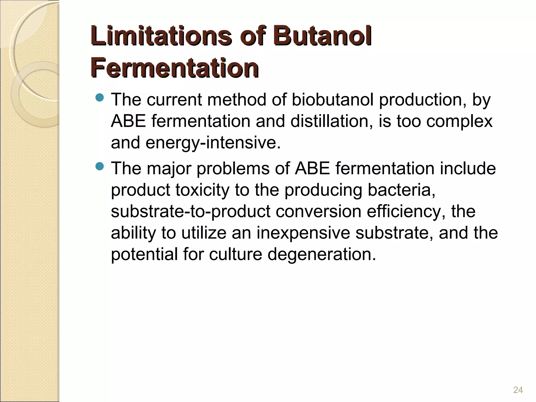 Biobutanol production from agricultural residue. | PPT