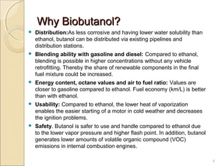 Biobutanol production from agricultural residue. | PPT
