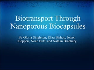 Biocapsule presentation | PPT