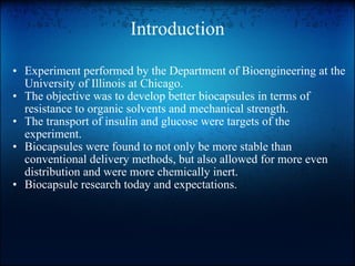Biocapsule presentation | PPT