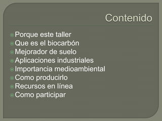 Biocarbon para principiantes, en español | PPTX