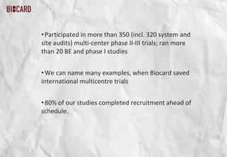 Biocard Research & Logistics | PPSX