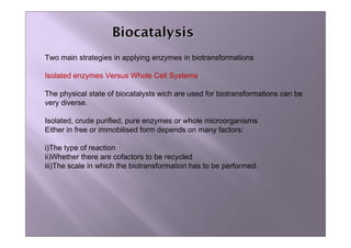 a brief description of biocatalysis of materials | PDF