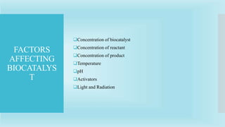 BIOCATALYST/SAGAR SHARMA/DEPARTMENT OF PHARMACEUTICAL SCIENCES KUK | PPTX