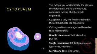 Eukaryotic cells organelles for class 9s | PPTX