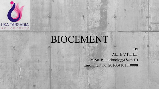 Biocement | PPTX | Biotech and Biomedical Industry | Industries