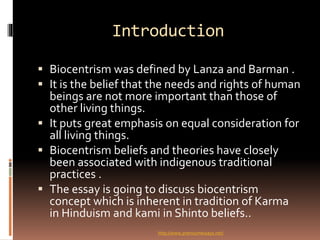 Biocentric Worldview