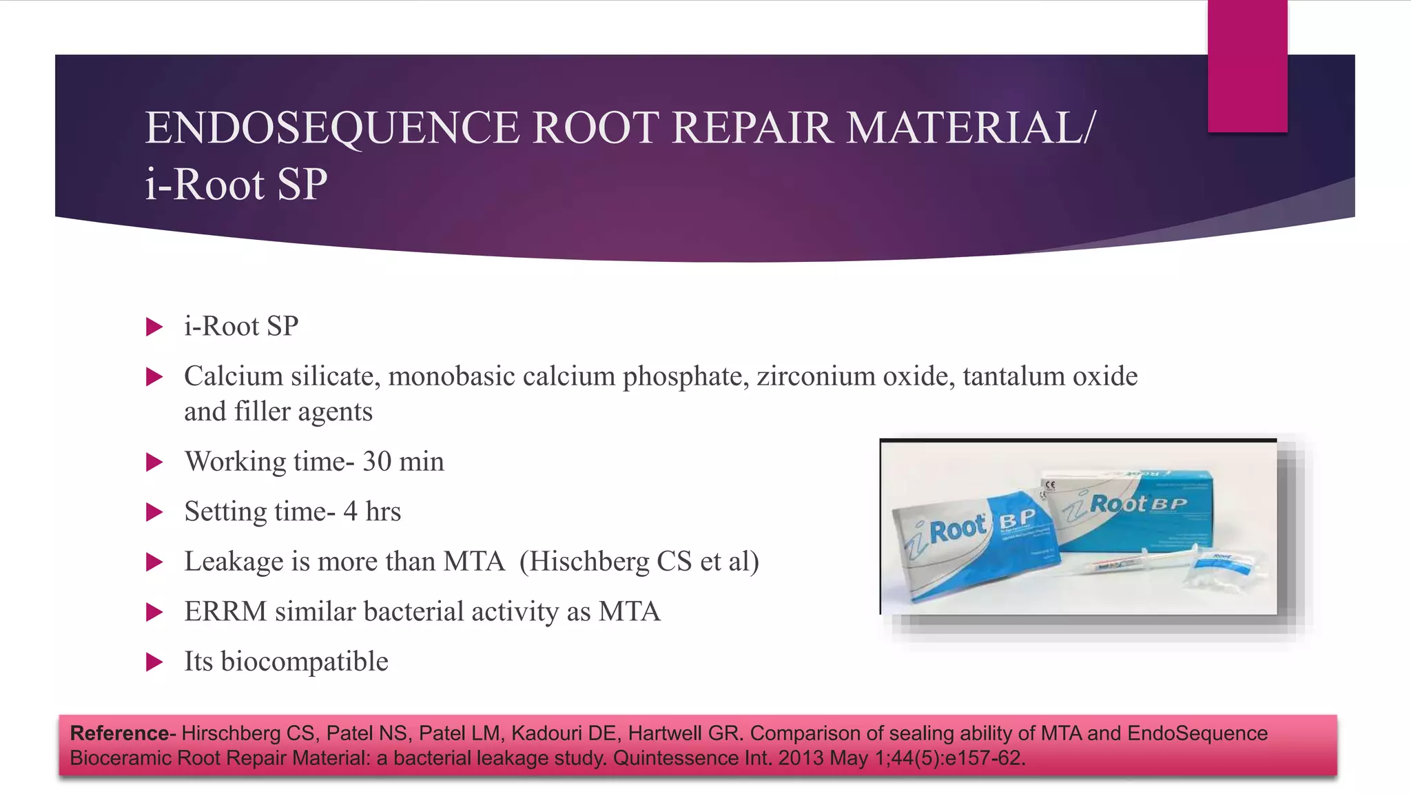 Bioceramic in dentistry ( Endodontics) | PPTX