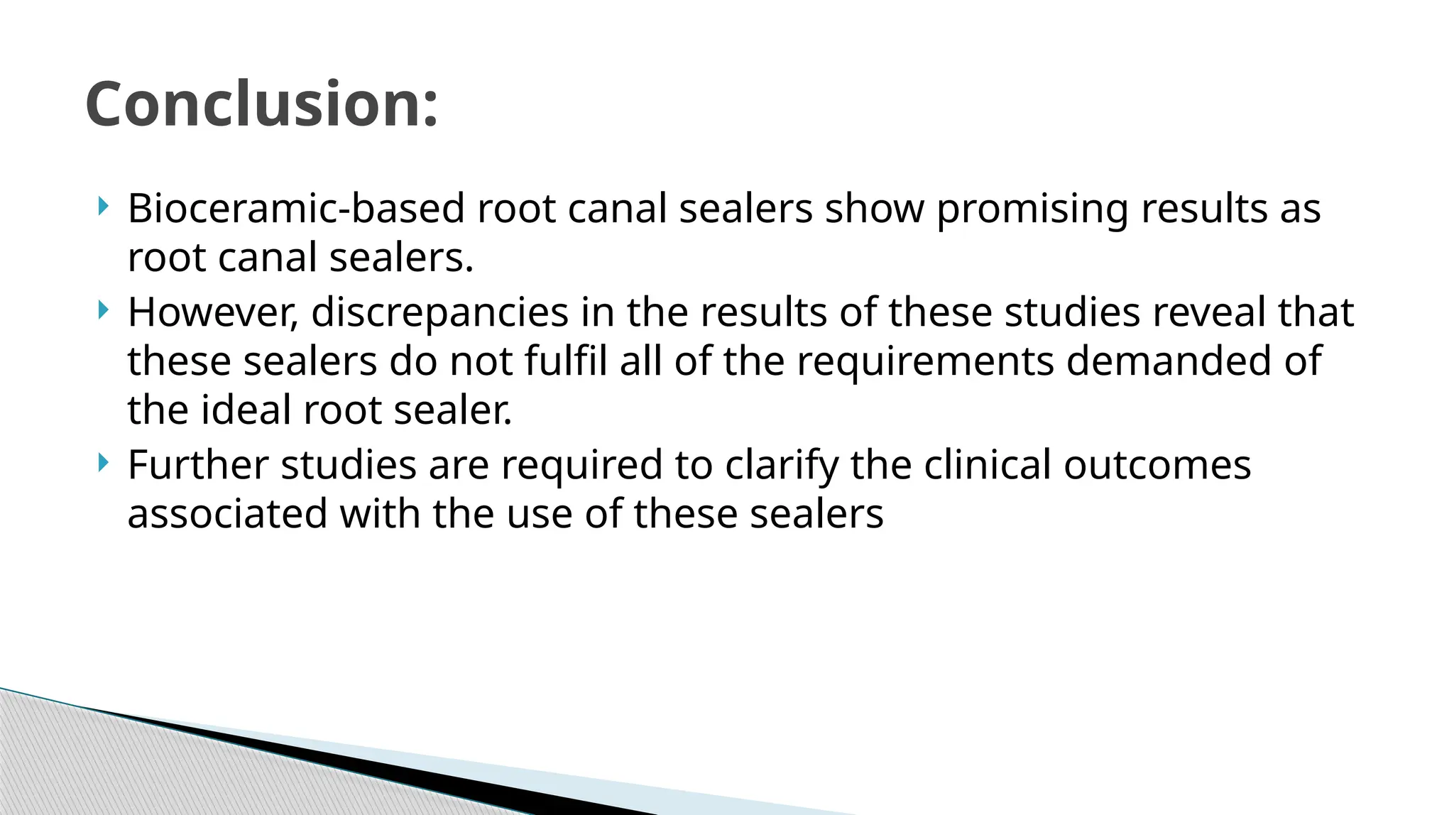 bioceramic sealers in restorative dentistry | PPTX