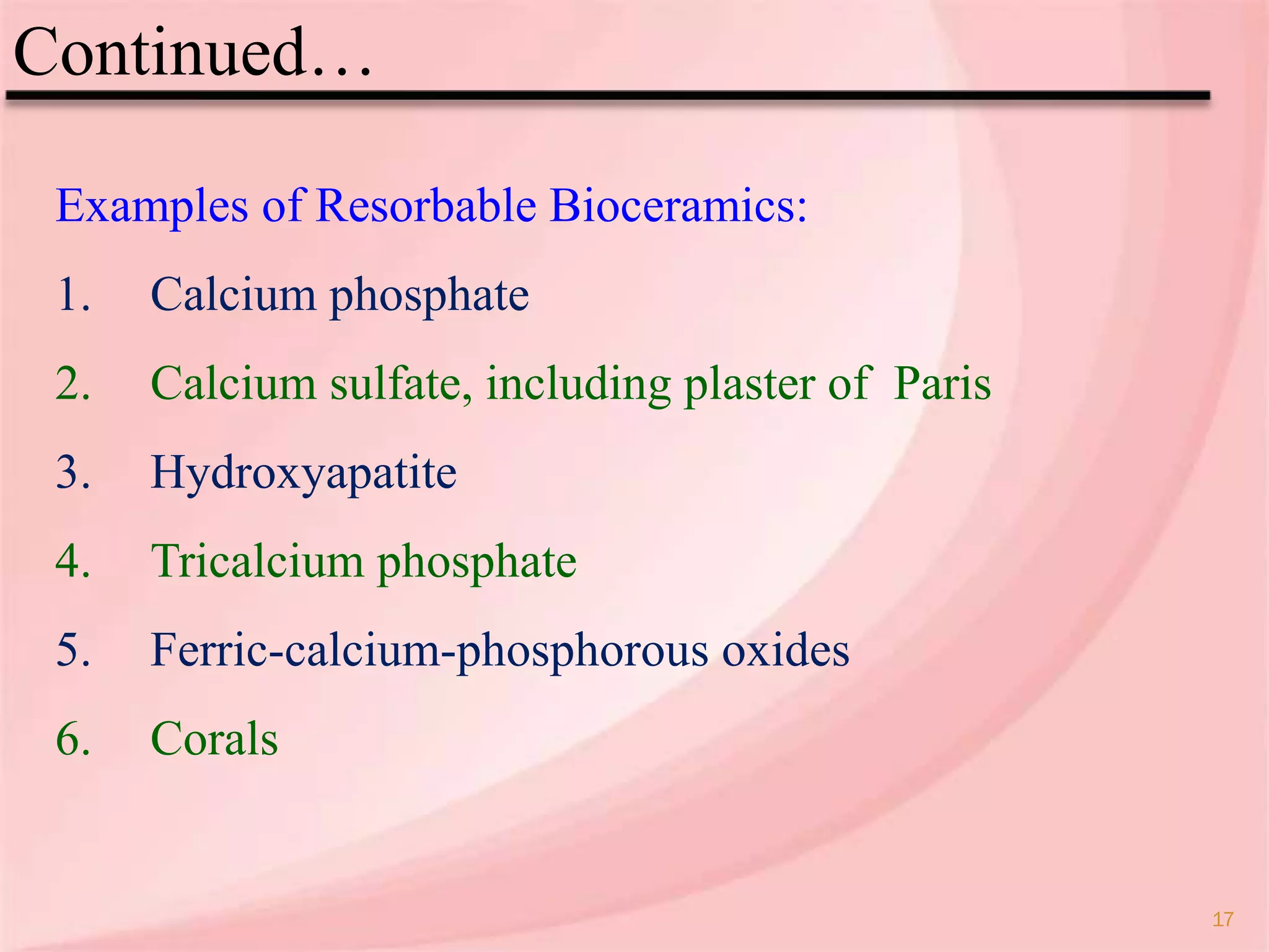 Bioceramics presentation | PPTX