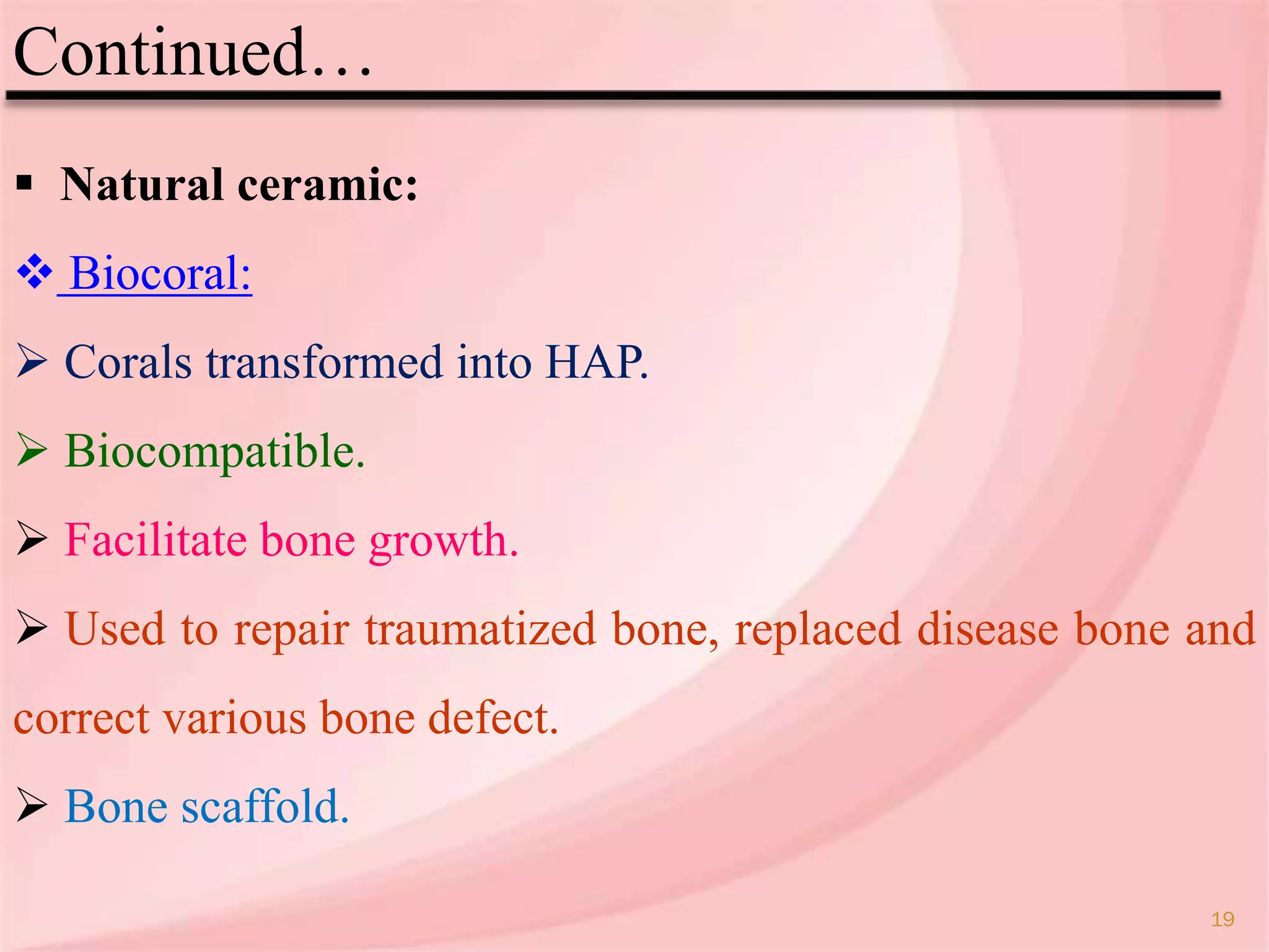 Bioceramics presentation | PPTX
