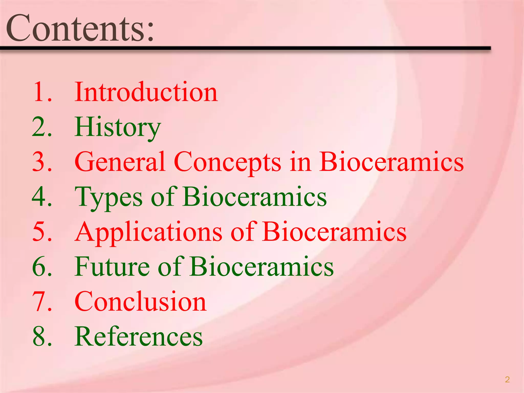 Bioceramics presentation | PPTX