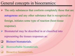 Bioceramics presentation | PPTX