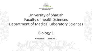 Biology 101_Chemistry of Life | PPT