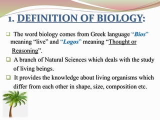 Bio chap 1 ppt | PPTX