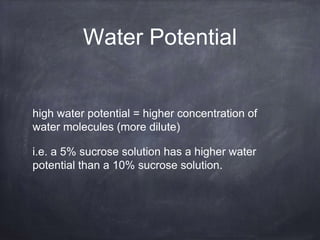 Biology - Osmosis and Tonicity | PPTX