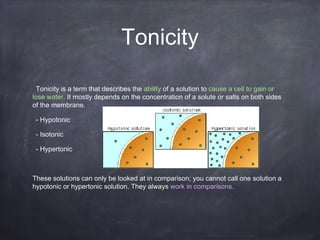 Biology - Osmosis and Tonicity | PPTX