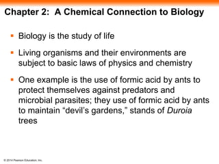 Bio chapter 2: A Chemical Connection to Biology | PPTX