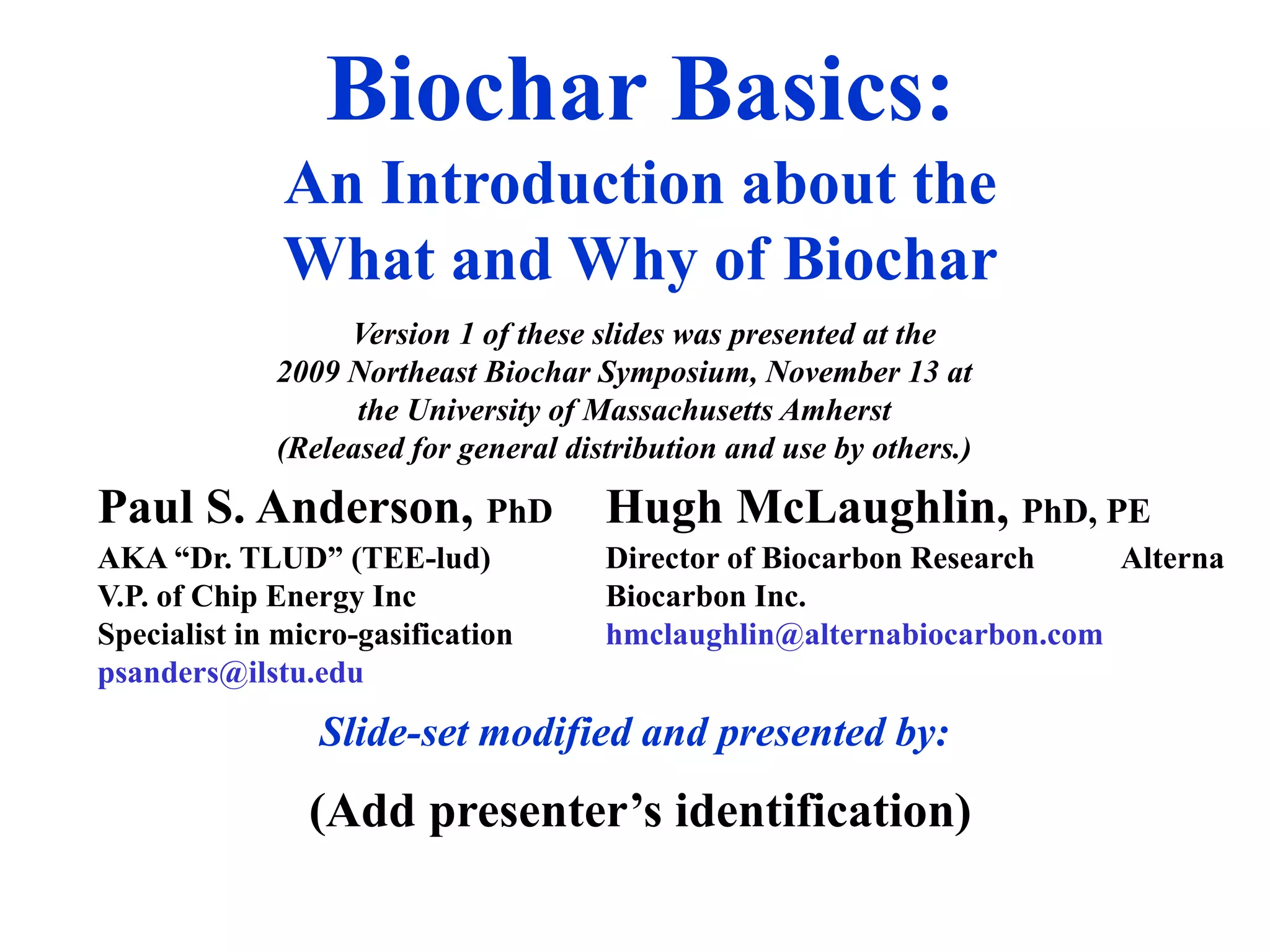 Biochar Basics - McLaughlin.ppt