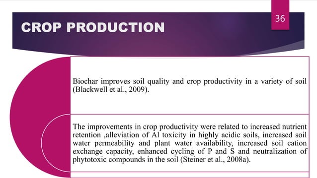 Biochar as Soil Conditioner | PPTX | Agriculture | Industries