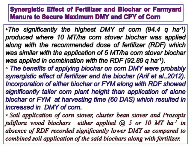 Biochar preparation and effect of biochars on corn growth, yield ...